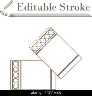 Business Cufflink Icon. Editable Outline With Color Fill Design. Vector ...