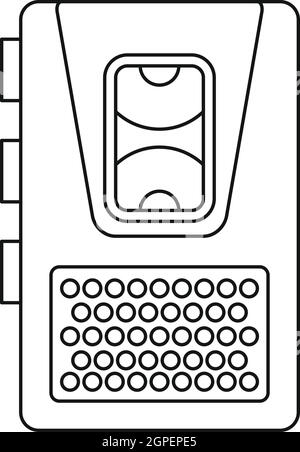 Old microphone icon. Thin circle design. Vector illustration Stock ...