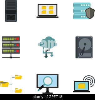 Data protection concept laptop with files connection shield sign ...