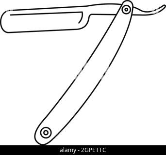 Razor blade icon, outline style Stock Vector Image & Art - Alamy