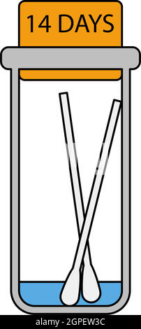 swab test for virus line icon, vector Stock Vector Image & Art - Alamy