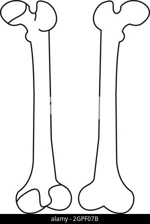 Bone fracture icon outline vector. Broken injury. Arm pain color flat ...