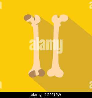 Strong healthy bones icon logo sign vector outline in black and white ...