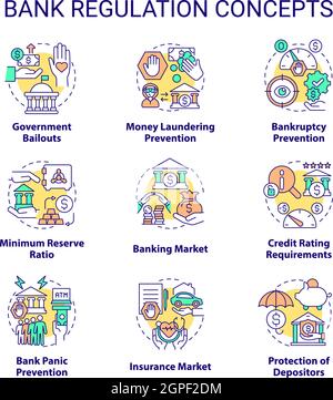 Supervision control line icons collection. Monitoring, Oversight ...