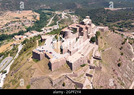 Aerial view on Cardona castle. Catalonia, Spain Stock Photo - Alamy