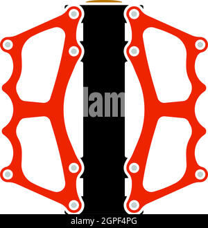 Equipment, foot, pedal vector icon on transparent background. Outline ...