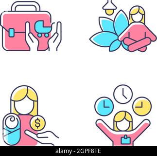 Employee incentives linear icons set for dark and light mode Stock ...