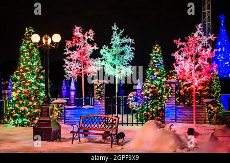 Orlando, Florida. December 30, 2020. Nativity scene in Christmas ...