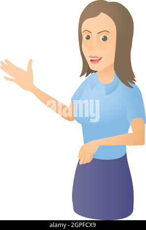 Woman presenter icon, cartoon style Stock Vector Image & Art - Alamy