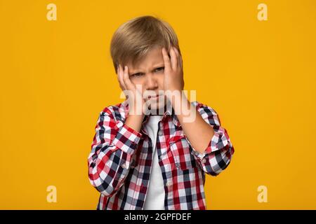 Angry teenage, upset and unhappy negative emotion. Negative emotion of ...