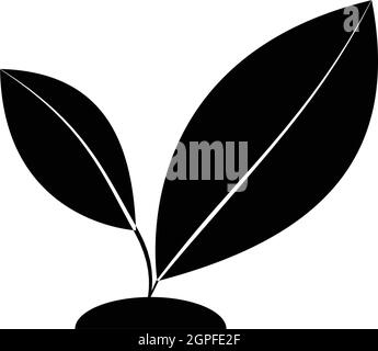 sprout icon black vector illustration Stock Vector Image & Art - Alamy