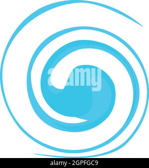 Circular Blue Wave Vector Symbol Graphic Logo Design Stock Vector Image ...