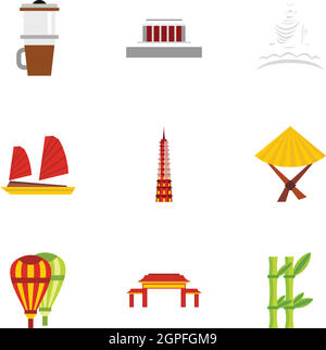 Vietnam temple icon. Flat illustration of Vietnam temple vector icon ...