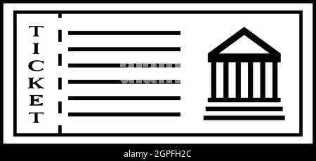 ticket card line icon, outline symbol, vector illustration, concept ...