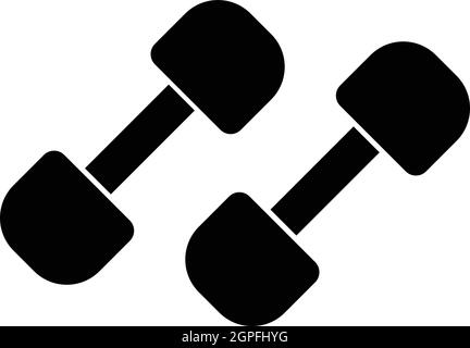 Two dumbbells icon, simple style Stock Vector Image & Art - Alamy