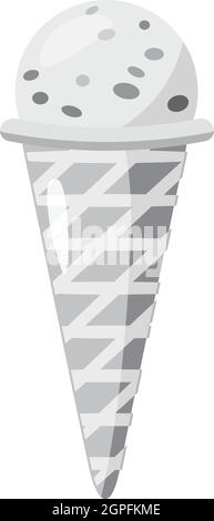 Ice cream icon, gray monochrome style Stock Vector Image & Art - Alamy