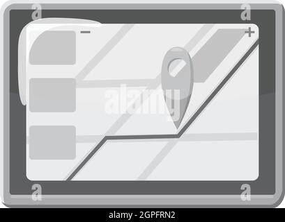 GPS navigation icon, gray monochrome style Stock Vector Image & Art - Alamy