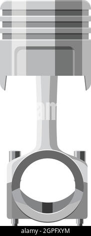 Isolated monochrome engine piston vector illustration Stock Vector Image & Art - Alamy