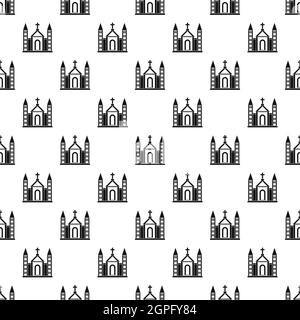 Christian catholic church building pattern vector Stock Vector Image ...