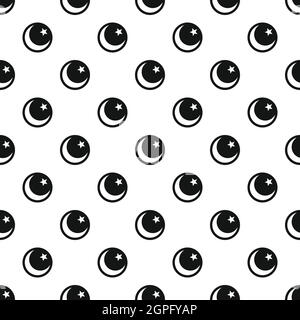 Symbol of Islam the crescent moon and star flat color icon for apps and ...