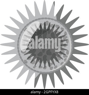 Round bacteria icon, gray monochrome style Stock Vector Image & Art - Alamy