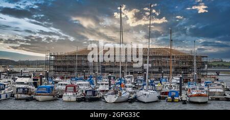 New marina in Esbjerg harbor at the North Sea coast, Denmark Stock ...