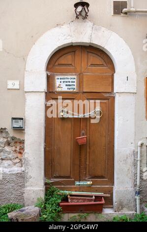 Fossa (Aq), Italy 25/09/2021: the city abandoned after the earthquake ...