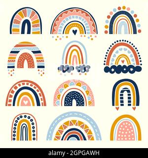 Scandinavian abstract vector print set. Minimalistic abstract wall art ...