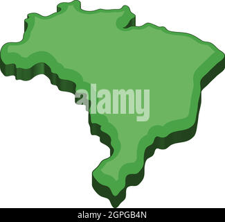 Brazil map concept, cartoon style Stock Vector Image & Art - Alamy