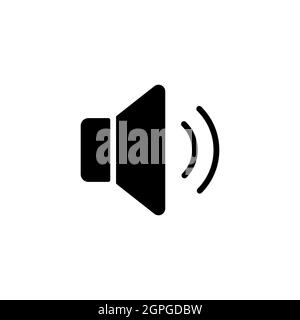 Medium volume sound music vector flat icon. Graph symbol for music and ...