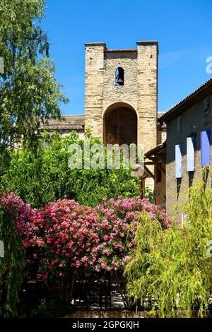 France, Vaucluse, Pernes les Fontaines, Clock Tower (XII Stock Photo ...