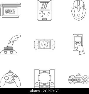 Gamer chair icon outline vector. Sport electronic. Online pc Stock ...