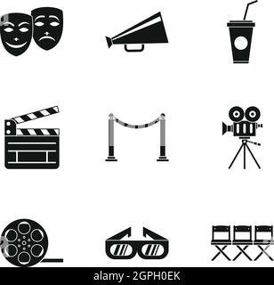 Theater icons set. Simple illustration of 16 theater vector icons for ...