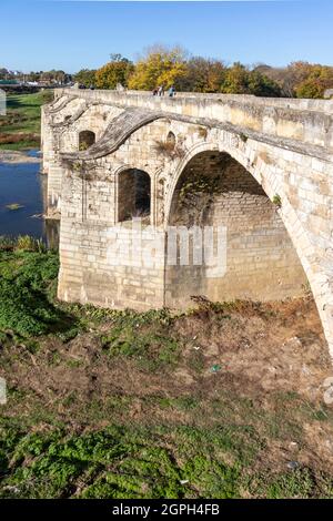 BYALA, BULGARIA - NOVEMBER 2, 2020: Nineteenth-century bridge over the ...
