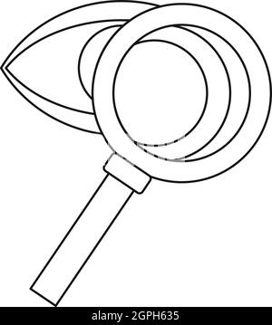 vision research line icon, outline symbol, vector illustration, concept ...