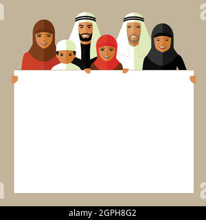 Arab, Muslim Child Girl Cartoon Isolated Vector Illustration Stock ...