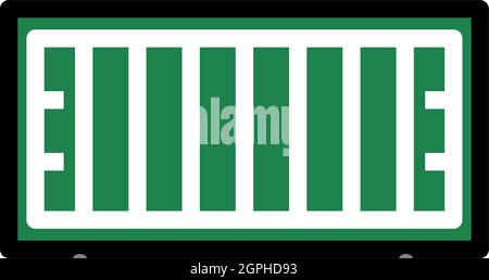 American football field mark icon. White background with shadow design ...