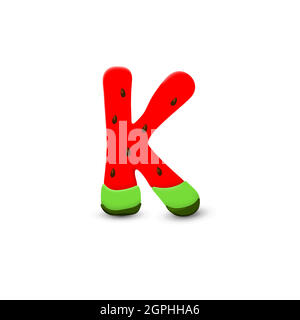Watermelon letter H Stock Vector Image & Art - Alamy