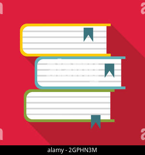 Foreign language books icon. Flat illustration of foreign language ...