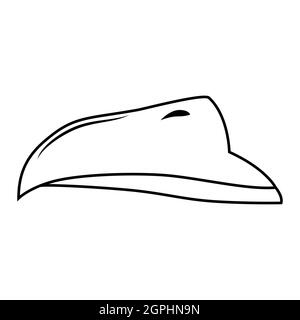 Beak of bird vector design. Outline illustration isolated on white ...