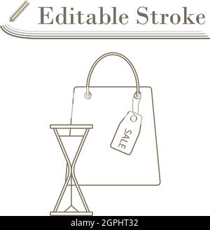 hourglass vector icon editable stroke outline icons for web and mobile ...