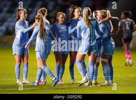 Manchester City's Alex Greenwood celebrates at the final whistle after ...