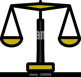 justice scale isolated icon Stock Vector Image & Art - Alamy