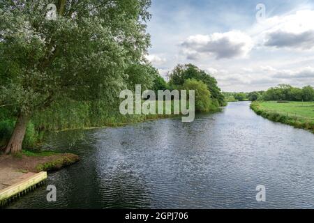 River Waveney at Geldeston near Bungay in Norfolk, England Stock Photo ...