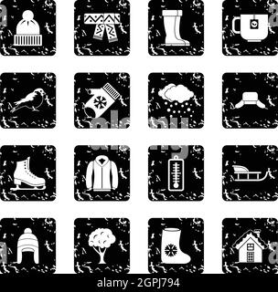 Mitten icons set, simple style Stock Vector Image & Art - Alamy