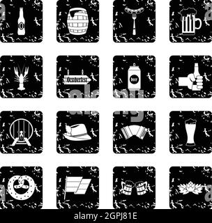 Oktoberfest illustration with beer mug and icons Stock Vector Image ...