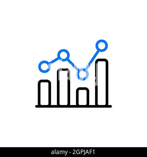 Graph in trendy outline icon. Finances sign. Graph symbol for your web ...