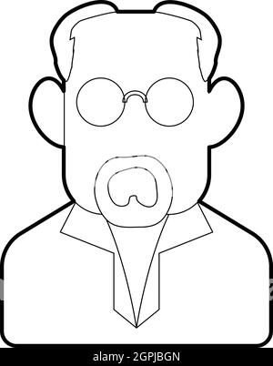 science professor line icon, outline symbol, vector illustration ...