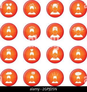 Depression, stress icons set - mental health concept Stock Vector Image & Art - Alamy