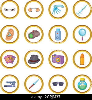 Isolated thief set. Cartoon man with mask stealing money Stock Vector ...